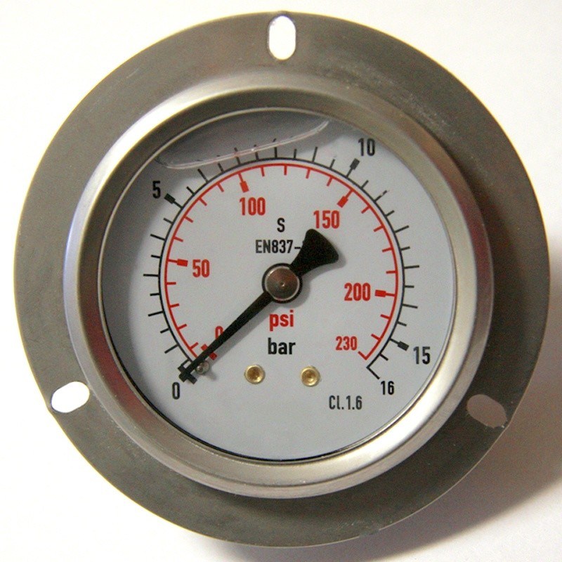 2.5 Inches 16 bar 230 psi Silicone Oil Filling Manometer 3 Hole Flange ...