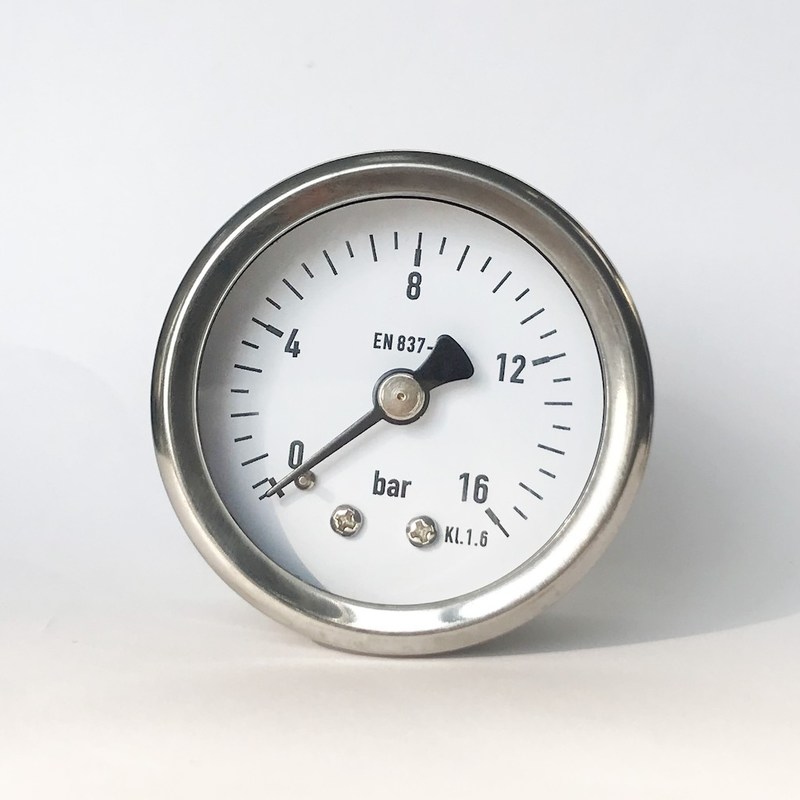 2 Inches 16 Bar Liquid Filled Pressure Gauge SUS304 1/8 NPT Axial ...